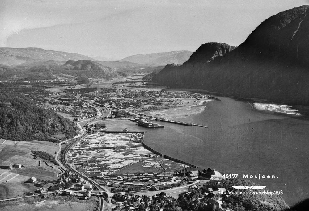 Flyfoto Mosjøen - Helgeland Museum / DigitaltMuseum