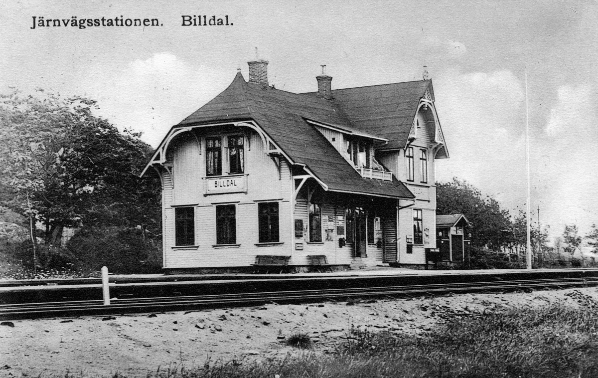 Billdal järnvärnvägsstation. - Järnvägsmuseet / DigitaltMuseum