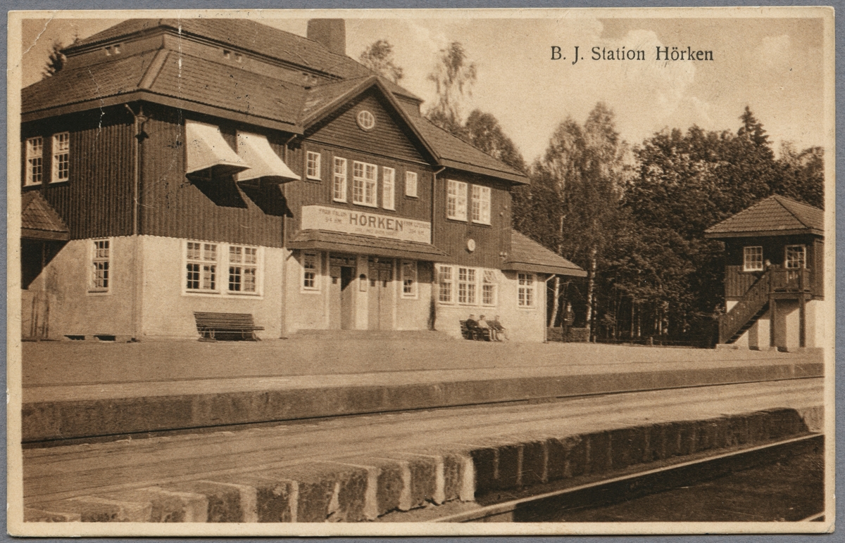 Hörken station. - Järnvägsmuseet / DigitaltMuseum