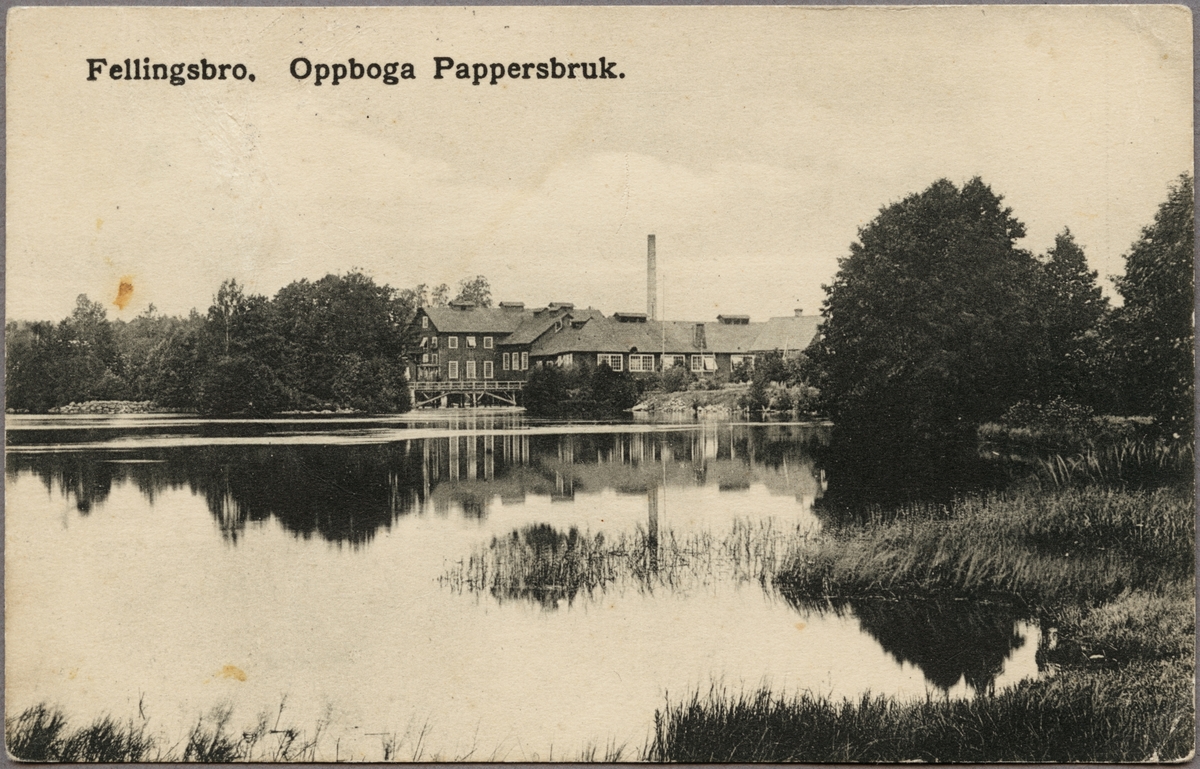 Oppboga Pappersbruk. - Järnvägsmuseet / DigitaltMuseum