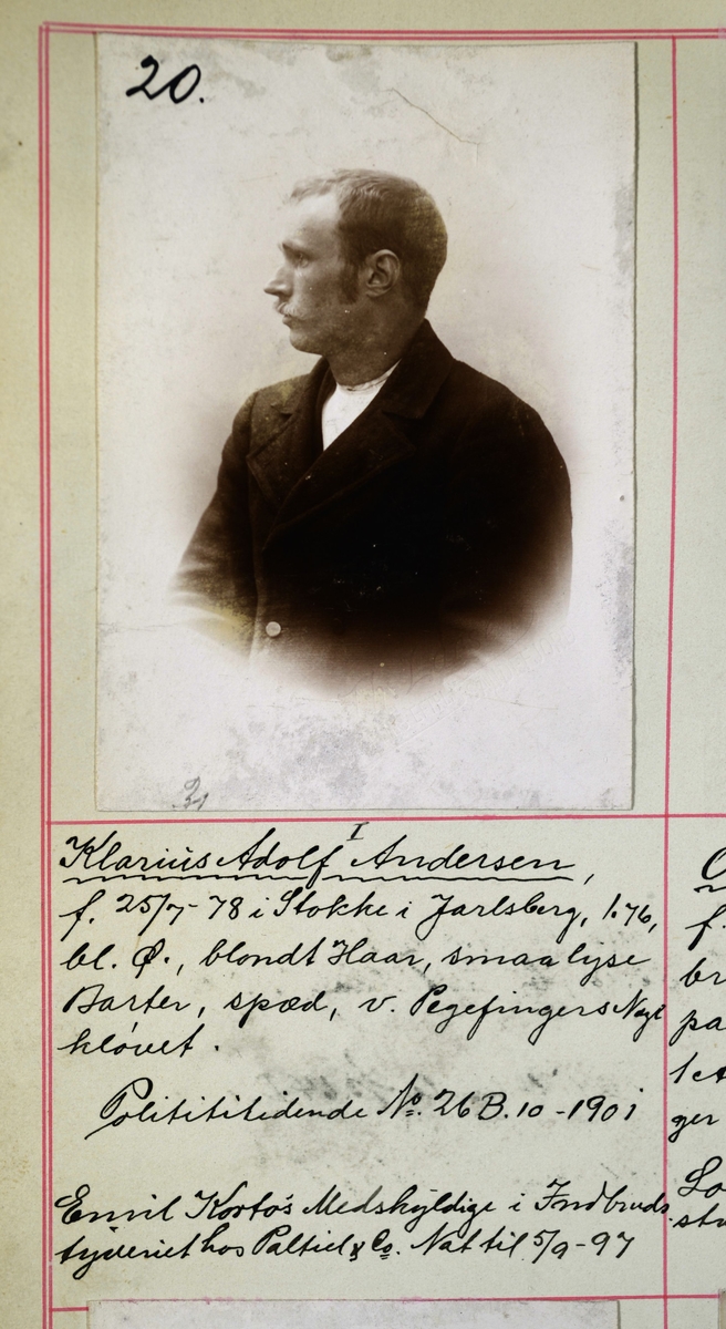 Klarius Adolf Andersen - Justismuseet / DigitaltMuseum