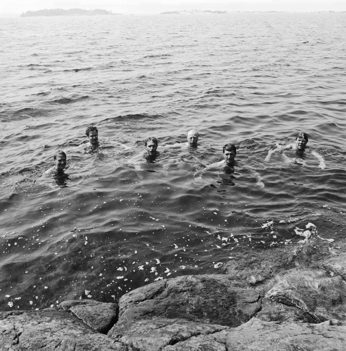 Sem. bild badande vid Söderstjärna - Marinmuseum / DigitaltMuseum
