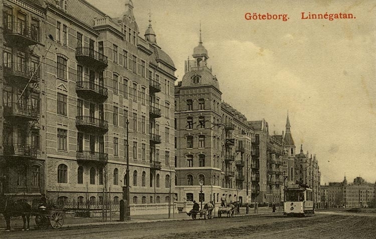 Notering på kortet: Linnegatan, Göteborg. - Bohusläns museum ...