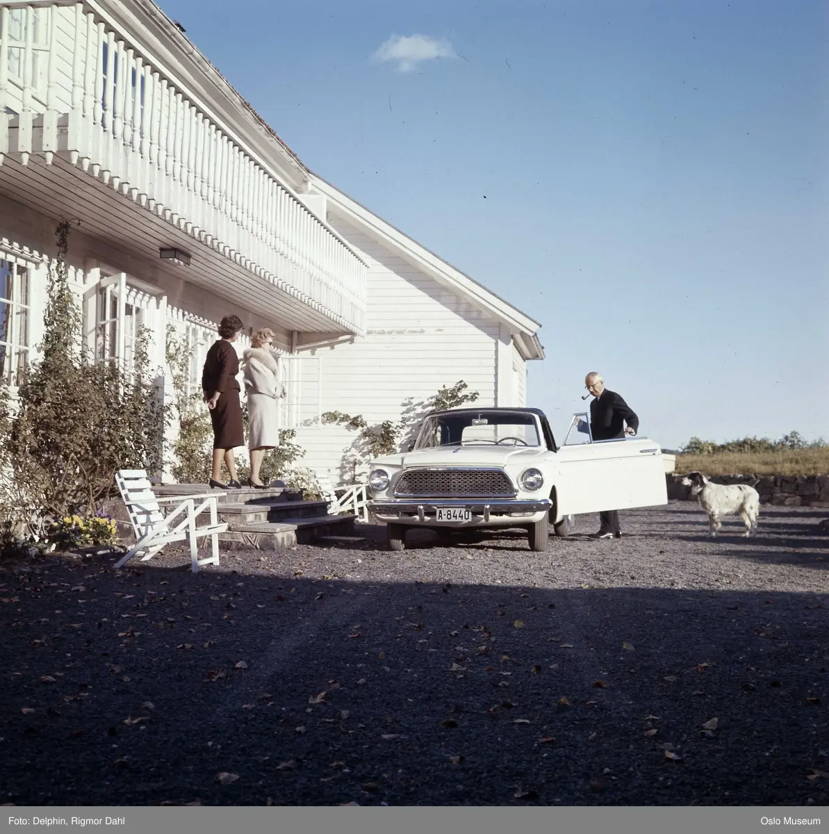 Hos Wenche Foss på Rafnes gård. - Oslo Museum / DigitaltMuseum