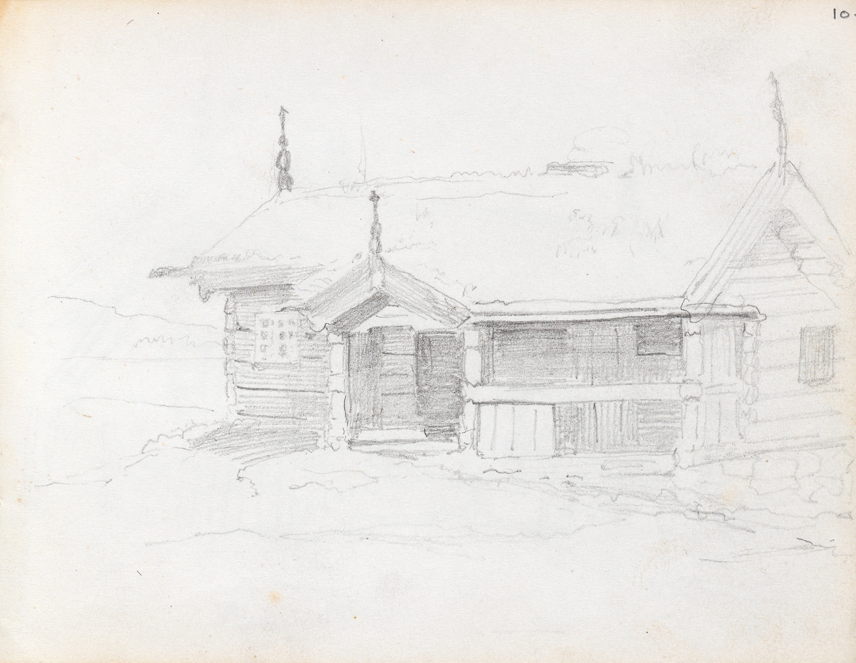 Stue på Nordre Gren [Tegning] - Nasjonalmuseet, billedkunstsamlingene ...